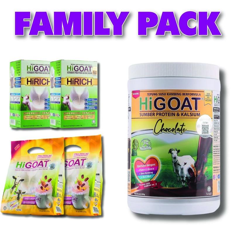 HiGOAT Pek Keluarga (1 Higoat Coklat + 2 Higoat Hirich + 2 Higoat ...