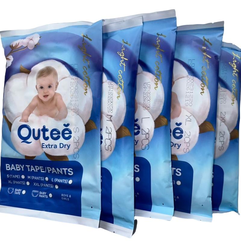 QUTEE diapers trial pack(S,M,L,XL,XXL SIZE) - TikTok Shop Malaysia