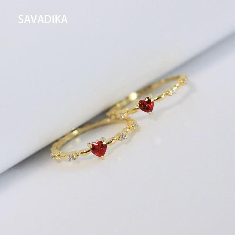 Cincin Terbuka Zirkon Merah, Bentuk Hati Halus, Sesuai untuk - TikTok ...