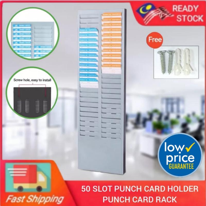 Punch Card Rack | Punch Card Holder | 50'slot Punch Card Holder ...