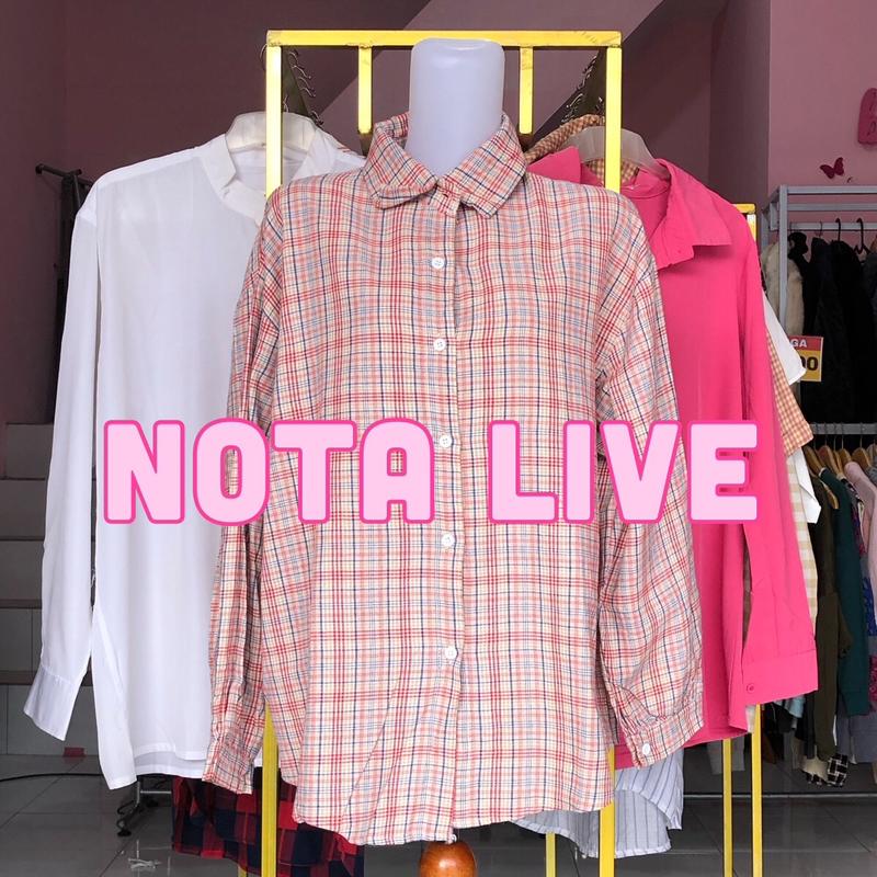 [NOTA LIVE] Baju Atasan Wanita Blouse Kemeja Crop / Panjang Pendek ...