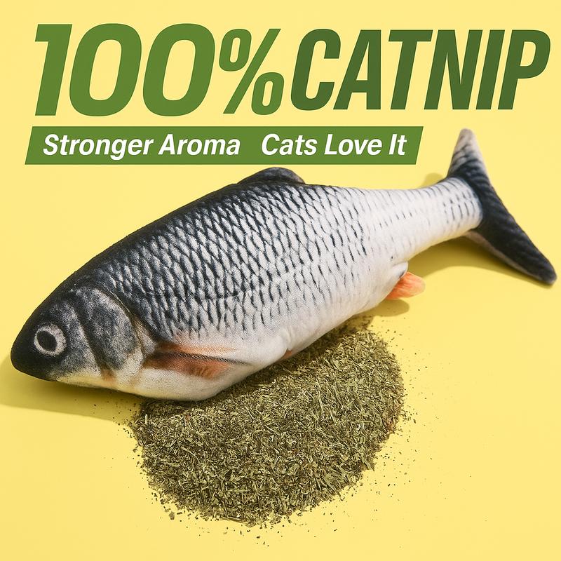 Magic Catnip Fish Toy - 100% Pure Chew-Proof Design! Hyperactive ...