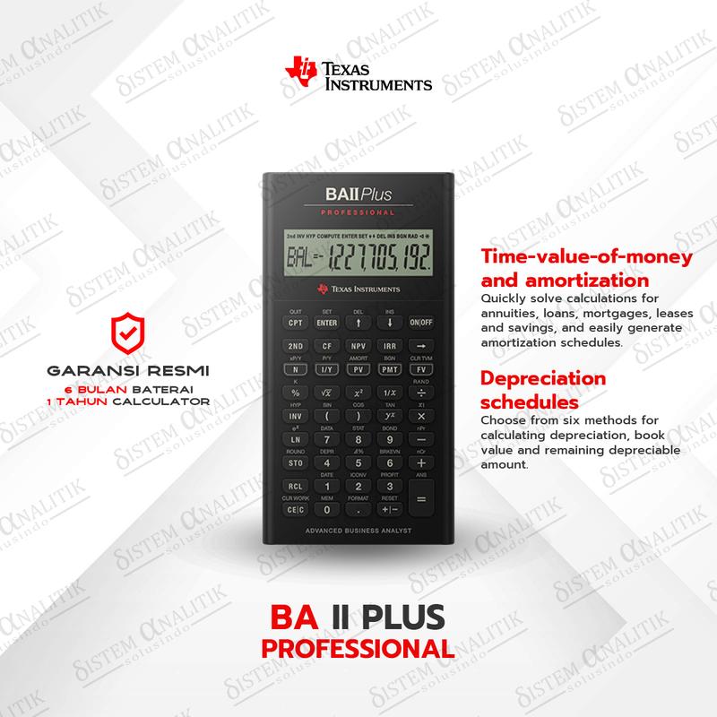 Texas Instruments BA II Plus Professional Financial Calculator - Shop ...