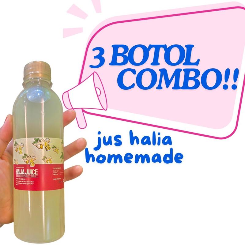 COMBO 3 BOTOL JUS HALIA TANPA GULA - TikTok Shop Malaysia
