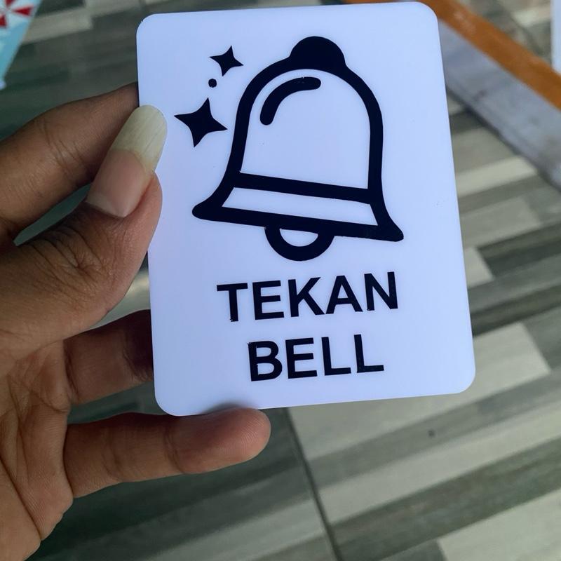 Akrilik Tekan Bell/Sign Akrilik Tekan Bell Putih - Shop | Tokopedia