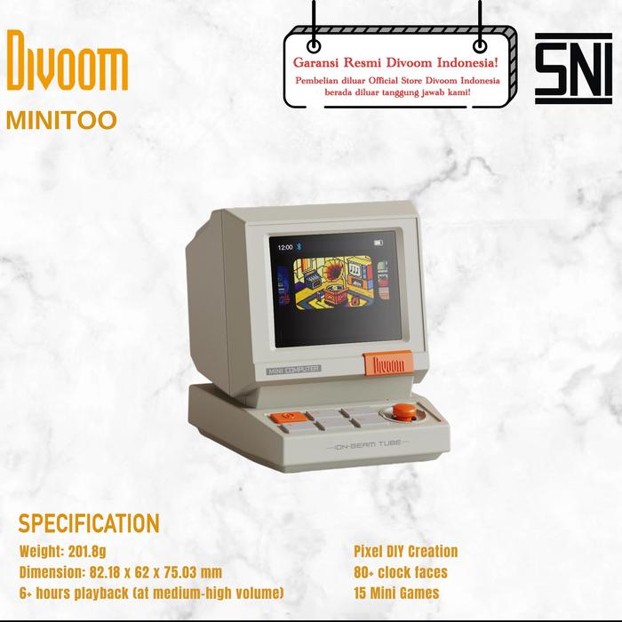 Promo Divoom MiniToo Retro Pixel Bluetooth Speaker - Desktop Setup Gift ...