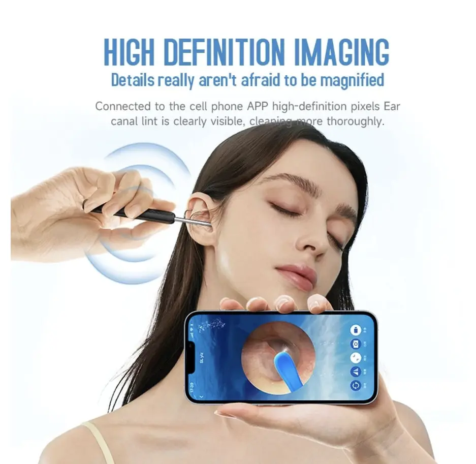 Wireless WiFi Ear Cleaner Intelligent Ear Pick with Camera Visual Ear ...