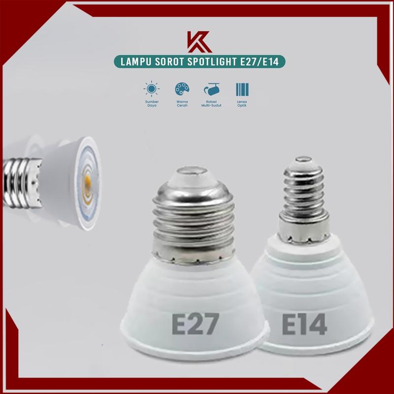 Lampu Sorot Halogen LED E27 E14 Warna Putih Hangat 5 Watt - Kuning, - Shop | Tokopedia