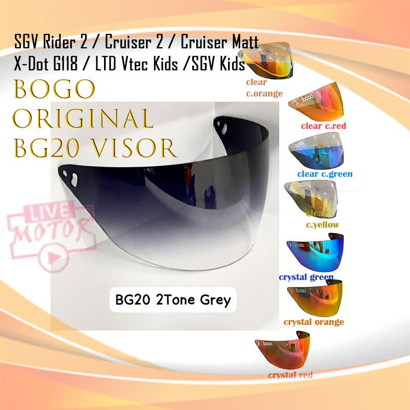 BOGO BG20 Visor for SGV Rider2/Cruiser2/Cruiser Matt/X-Dot G118/LTD ...