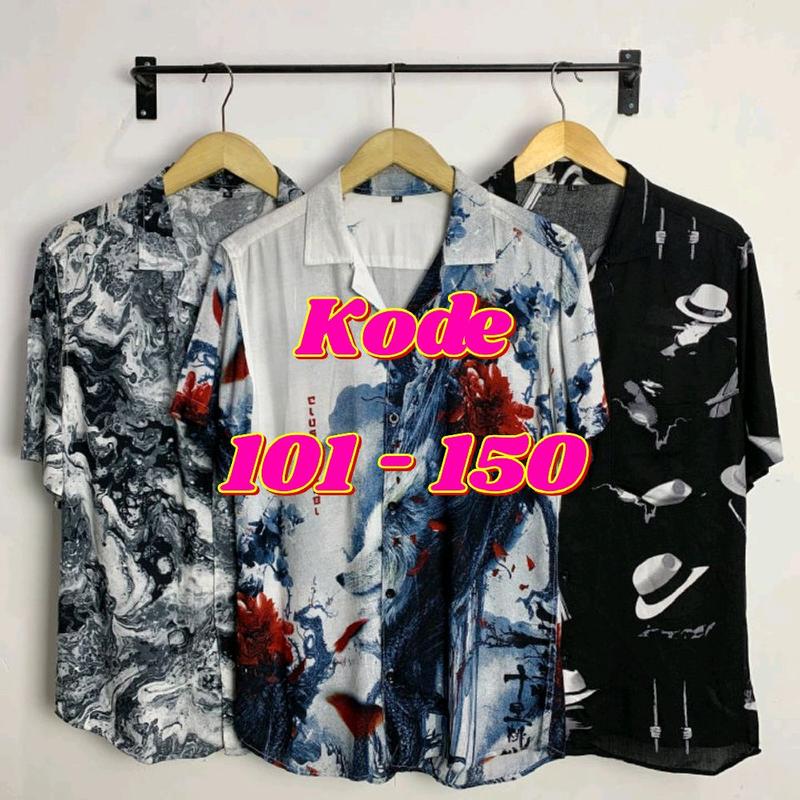Kemeja Pendek Pria Wanita Casual Skena Formal Motif - Shop | Tokopedia