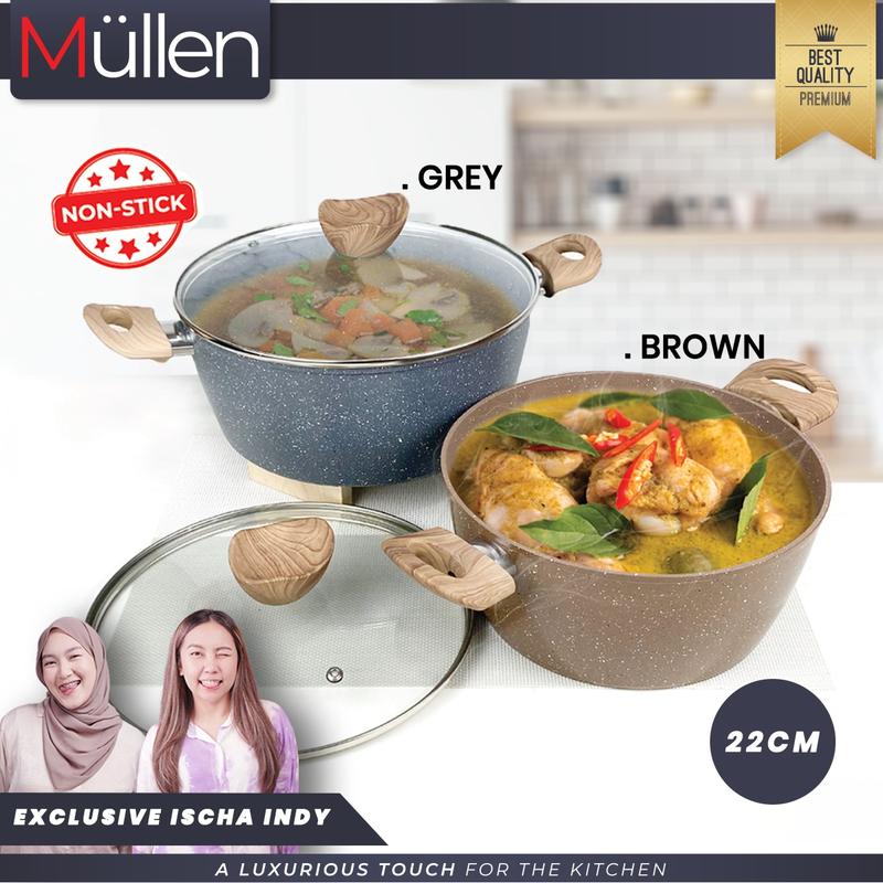 [EXCLUSIVE ISCHA INDY] Mullen - Wajan Panci Soup Warna Hitam/Beige ...