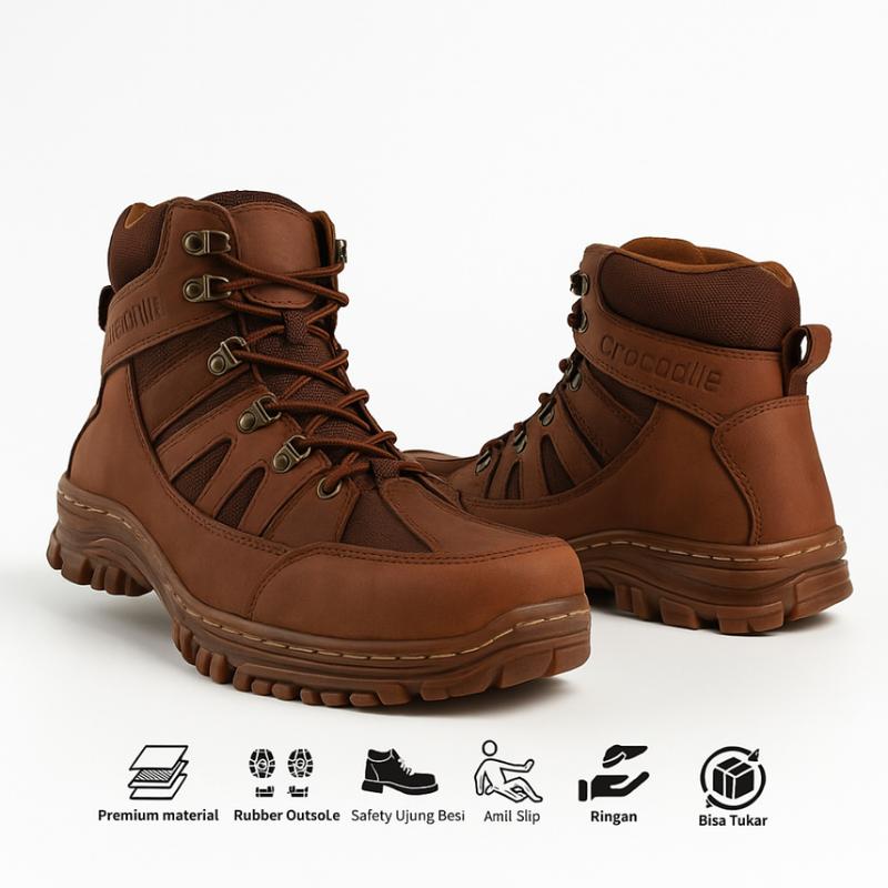 Sepatu Boots Pria Ujung Besi Sepatu sapety Armor Sepatu Murah original ...