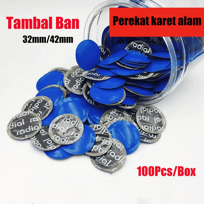 Promo 200pcs Tiptop Tambal Ban Tiny Round 32mm 42mm Karet Tambal Ban ...