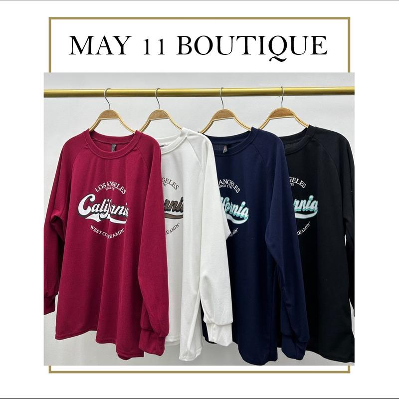 [MAY 11] EVA CALIFORNIA SWEATSHIRT FREESIZE & PLUSSIZE - TikTok Shop ...