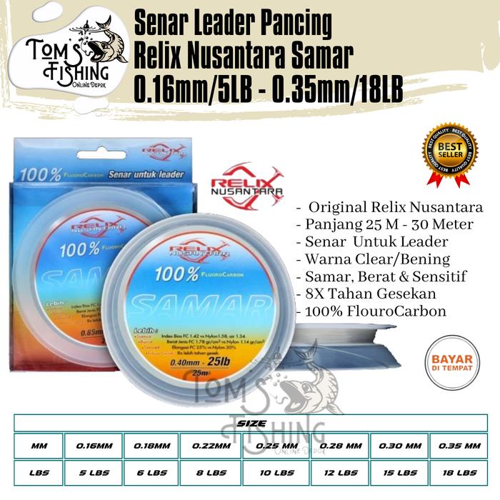 Promo Senar Leader Pancing RELIX NUSANTARA SAMAR (5LB - 60LB) 8X Tahan ...