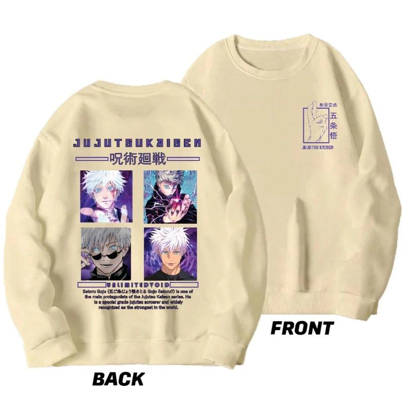 Sweater Lengan Panjang Cartoon jujutsukaisen Printing Korean Style ...