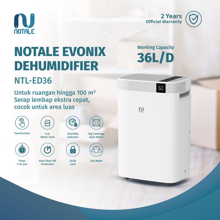 Promo Notale Evonix Premium Dehumidifier 36L/Hari - Serap Air Penyerap ...
