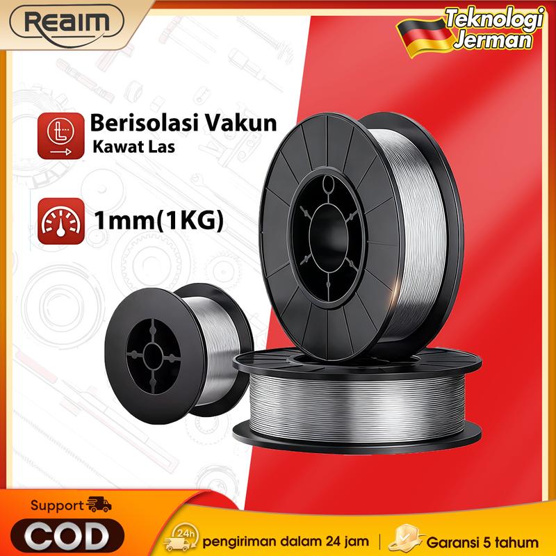 REAIM Kawat Las MIG 1 mm 1Kg / Flux Core Wire Gasless Kawat Las Tanpa ...