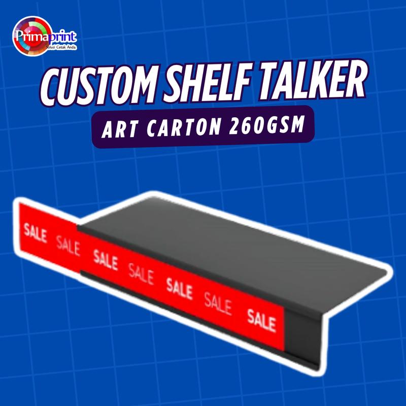 Cetak Shelf Talker Label Harga Custom Art Carton 260 Gsm | Price - Shop ...