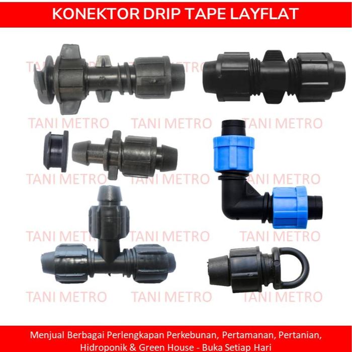 Jual Konektor Lurus, Elbow, Tee, End Plug, Offtake, Keran Driptape ...