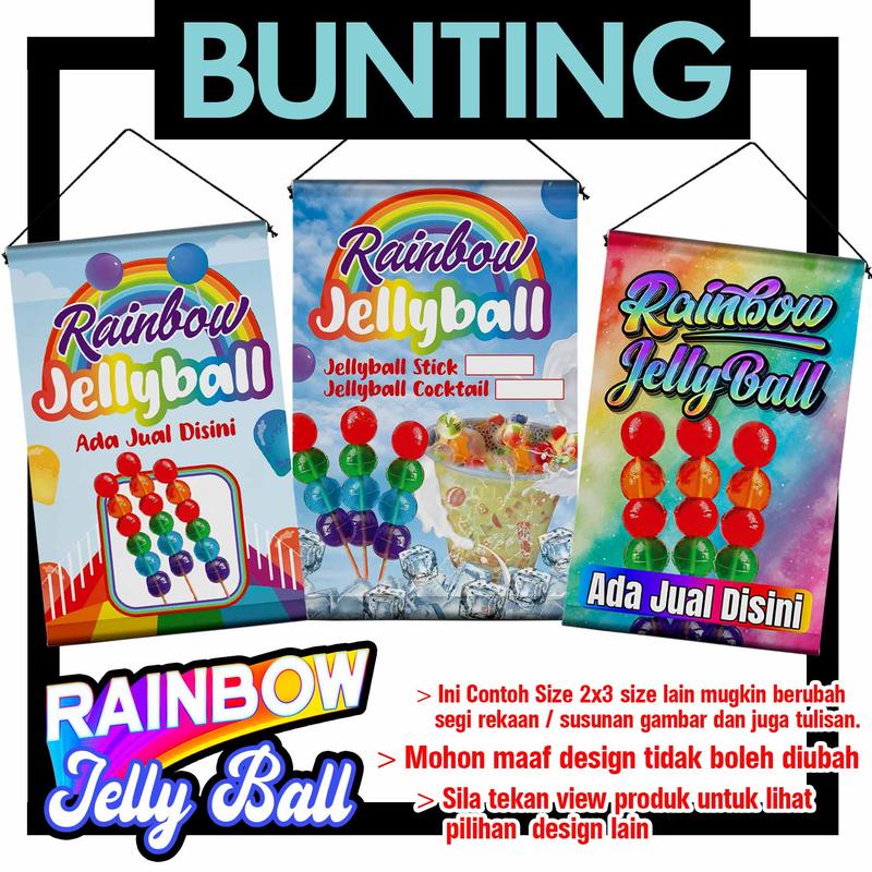 Bunting/Banner Jellyball Murah sahnazstore - Size boleh custom ...