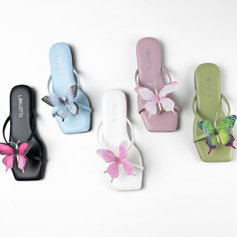 lavaletta • Tinkerbell Sandal Teplek Kupu-Kupu Hak 1cm Design Cantik ...