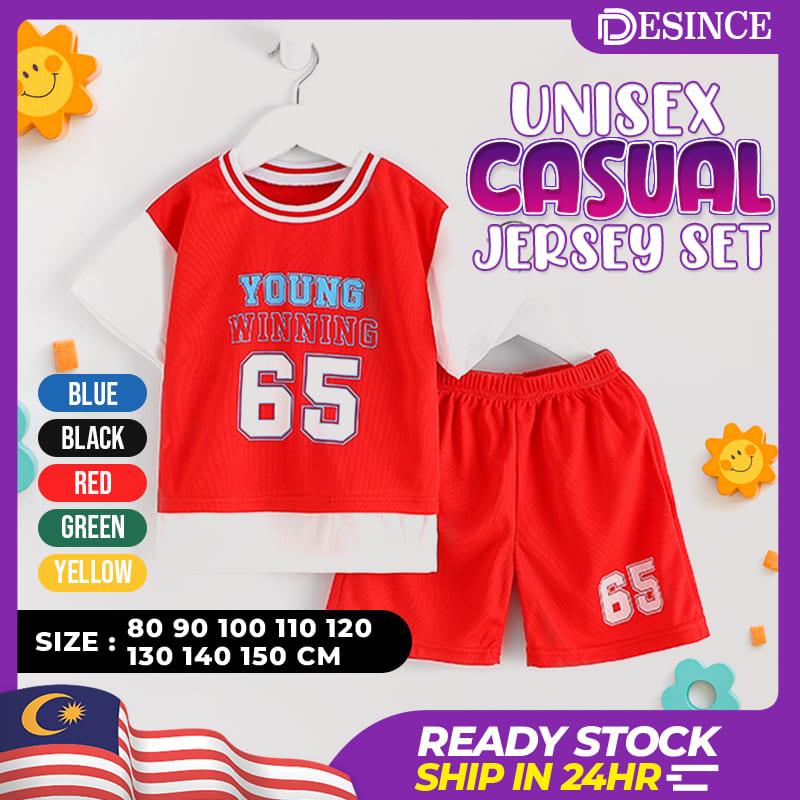 DESINCE Kids Jersey Short Sleeve T-shirt Set Unisex Casual Jersey ...