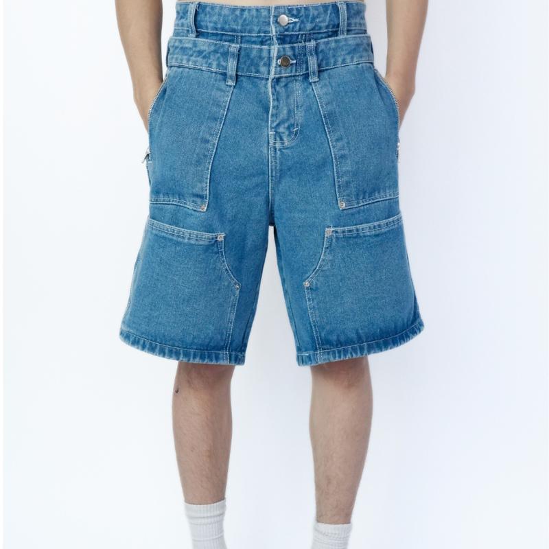 2TIMESTOO Double Knee Jorts - Washed Blue - Shop | Tokopedia