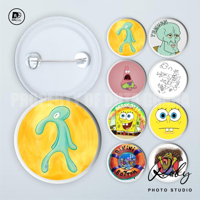 [PIN PRESS] SPONGEBOB SQUAREPANTS MEME Pin Bros Aksesoris Souvenir ...
