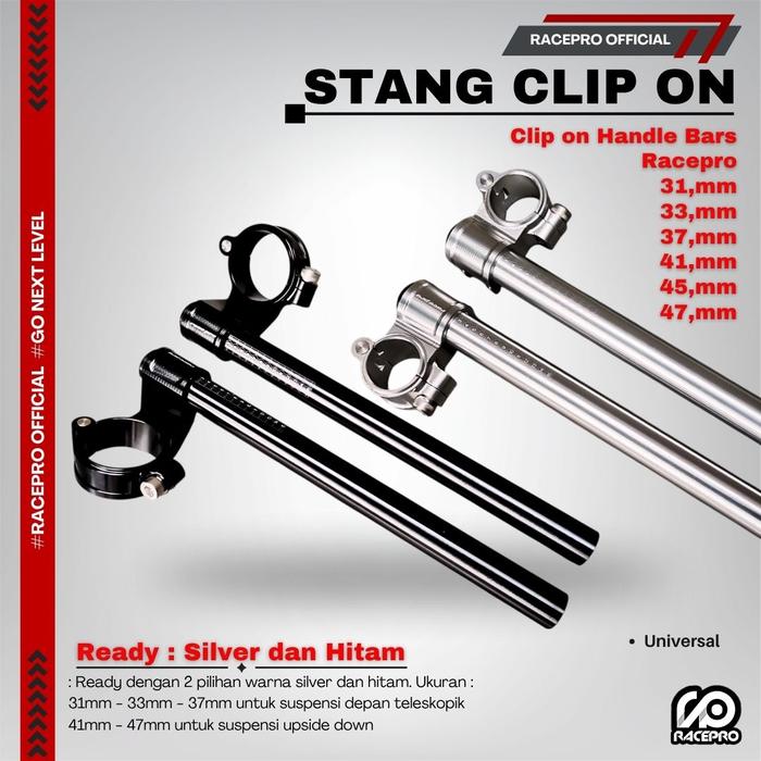 Promo STANG CLIP ON Stang Racepro cbr150 cbr250 ninja old/new r25 zx25r ...