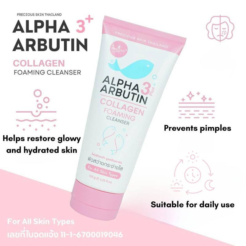 Precious skin Alpha Arbutin collagen facial cleanser for daily - TikTok Shop Singapore