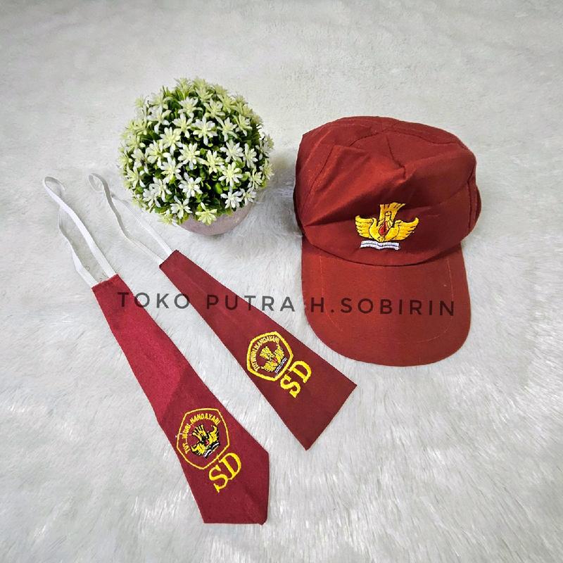 TOPI & DASI MERAH SD Untuk Laki-Laki & Perempuan Aksesoris - Shop ...
