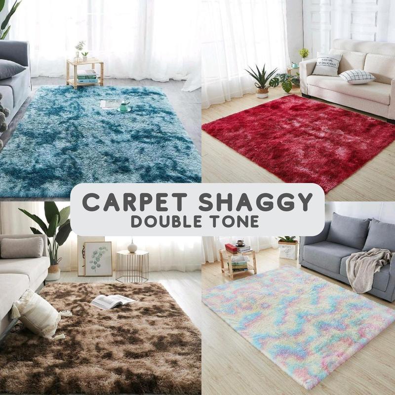 CARPET SHAGY BULU 2TONE Tahan lama - TikTok Shop Malaysia