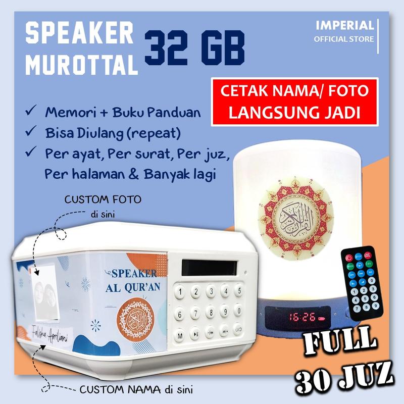 Speaker Alquran 30 Juz 32 GB Murotal Al Quran + REMOT bluetooth dewasa ...