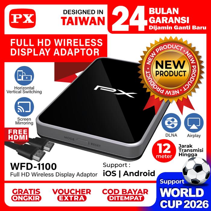 Promo Wireless Display Receiver Audio Video Mirroring PX WFD-1100 ...