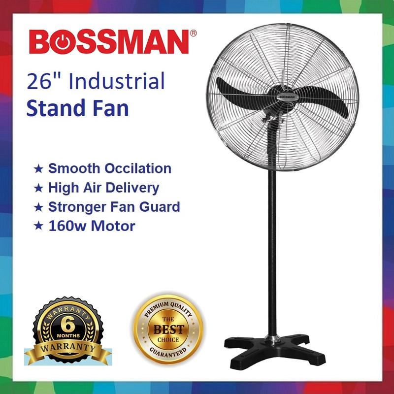 BOSSMAN 26" Industrial Stand Fan Kipas Berdiri / WOSS 26" Industrial ...