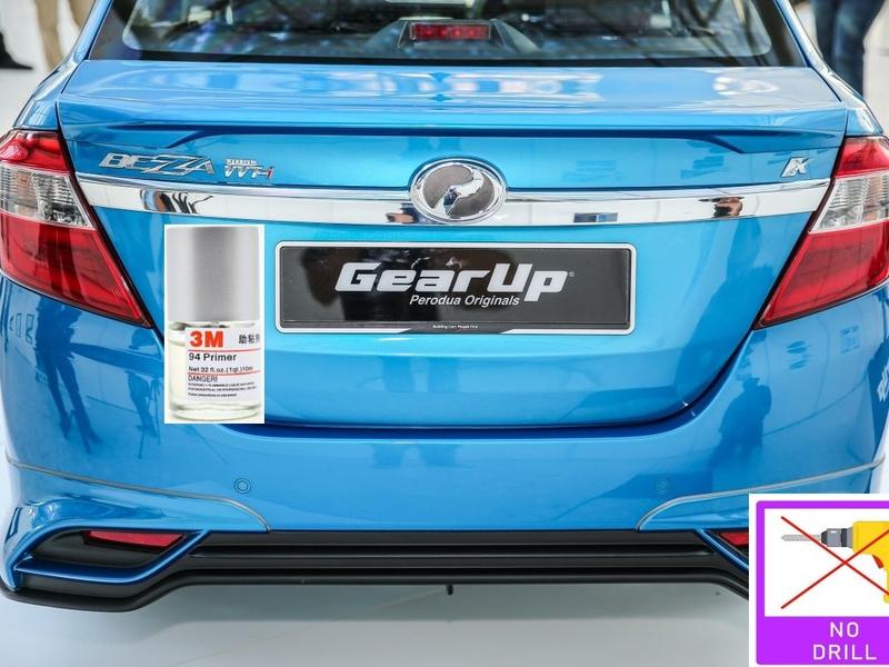 PERODUA BEZZA 2016 - 2025 GEAR UP ABS SPOILER & 3M TAPE PROMOTE ...