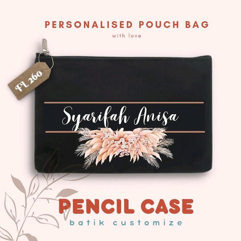 Pouch Bag Customize Free Add Name | Floral Design | Gift | organizer ...