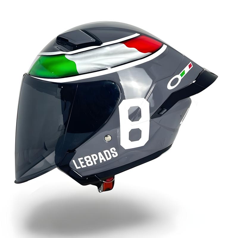 MLA Cosmo Leopard Helm Half Face Premium dengan Free Spoiler Virus SNI ...