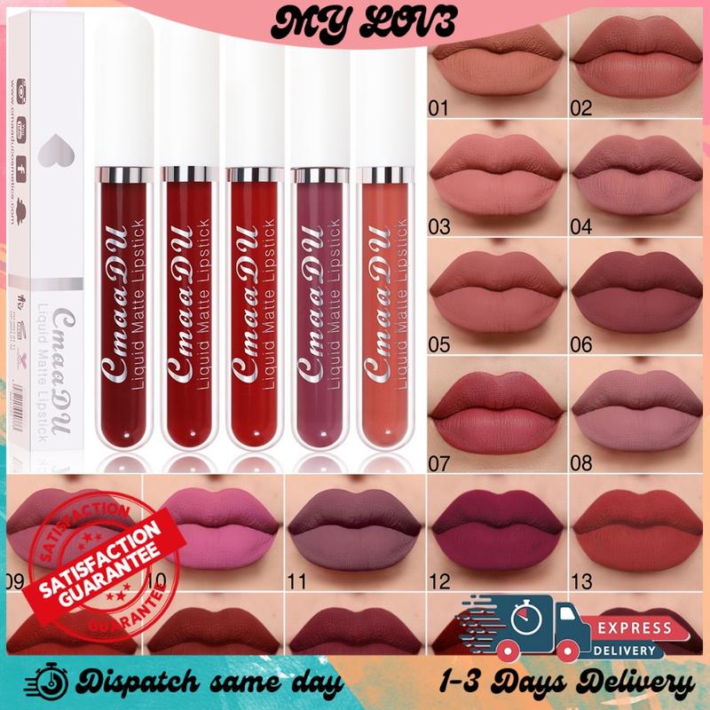 【Ready Local Stock】CmaaDu 18-Color Lipstick: Matte, Waterproof ...