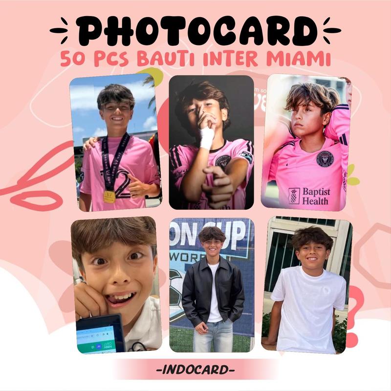 Photocard Bauti Inter Miami isi 50 PCS Bonus Innerslave Gantungan Kunci ...