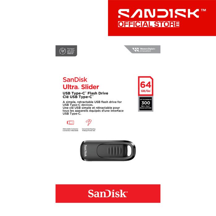 Promo SANDISK Ultra Slider USB 3.2 Type-C Flash Drive CZ480 64GB ...