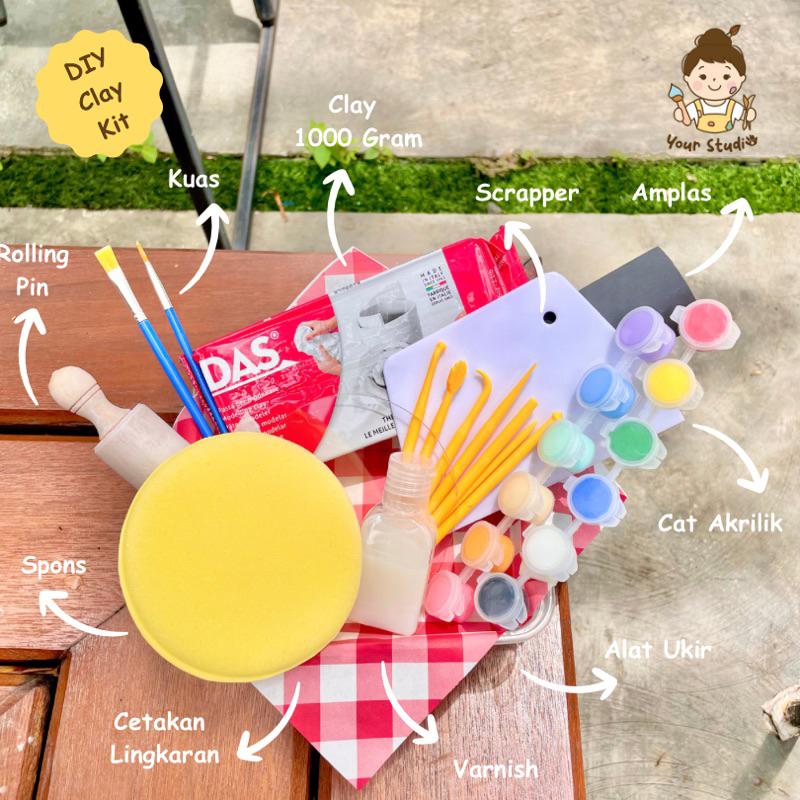 (Paket 1000gram) DIY Clay Kit by your_____studios - Shop | Tokopedia