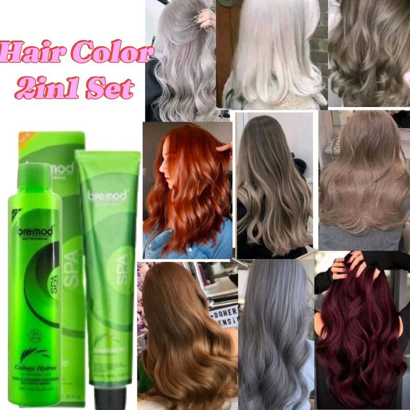 2in1 Permanent Hair Dye Set (color+Oxi) Bremod Performance Colourant ...