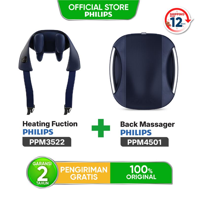 Philips massager PPM3522+PPM4501 neck massage back pijat - Shop | Tokopedia