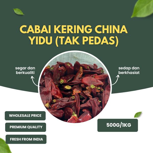 CILI GEMUK TAK PEDAS (500G/1KG) PREMIUM QUALITY IMPORT DARI CHINA ...