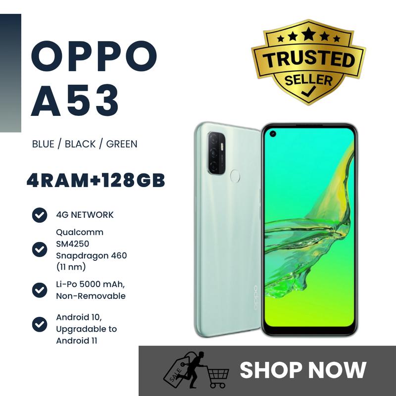 [REFURBISHED] OPPO A53 | 4RAM + 128ROM | 6.5 INCH SCREEN | Qualcomm ...