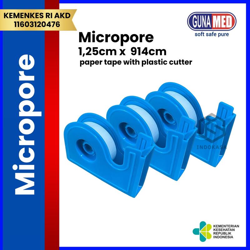 MICROPORE / PLASTER LUKA / PEREKAT KASA / PLASTER KERTAS MEDICAL ...