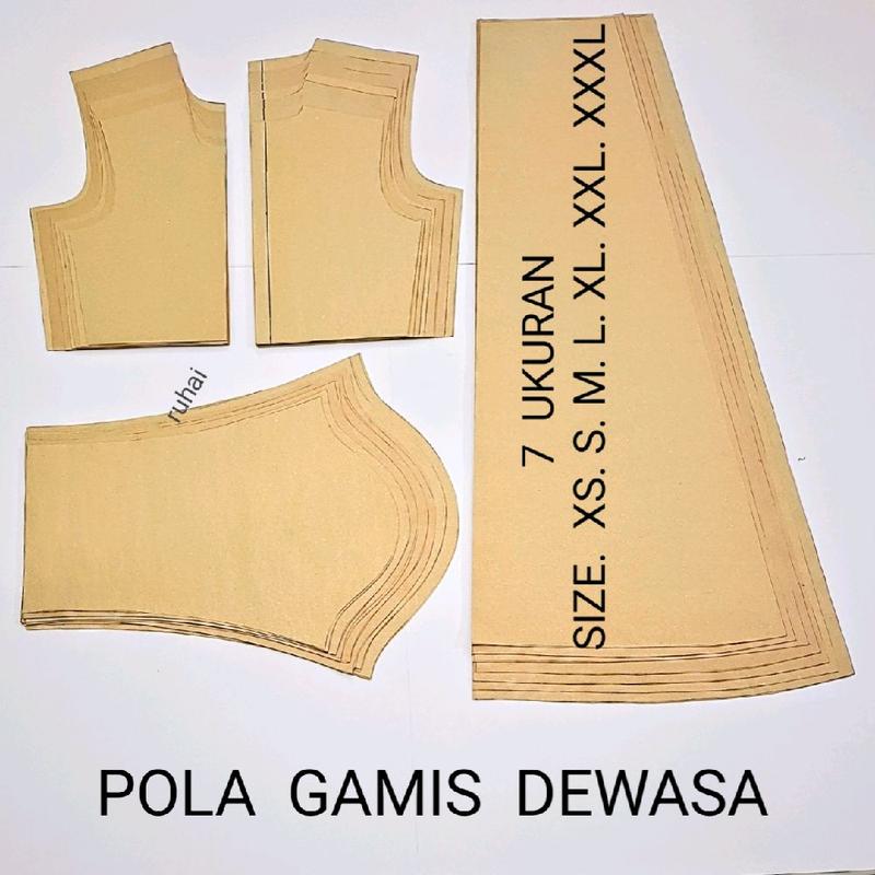 POLA GAMIS DEWASA/ POLA DASAR 7 UKURAN SATU SET Wanita - Shop | Tokopedia