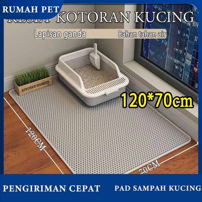 Jual 【120*70CM】 Karpet Pasir Kucing Karpet Alas Pasir Kucing Litter Mat ...